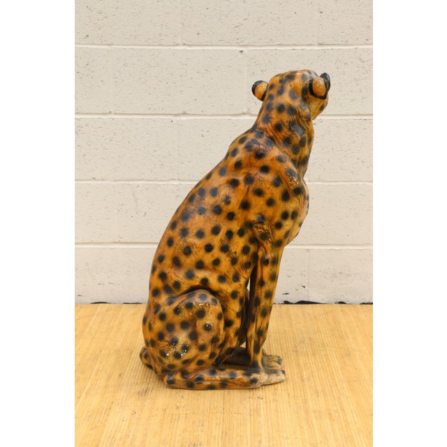 Lifesize Hollywood Regency Cheetah Statue Sculpture, Circa 1960s | Chairish