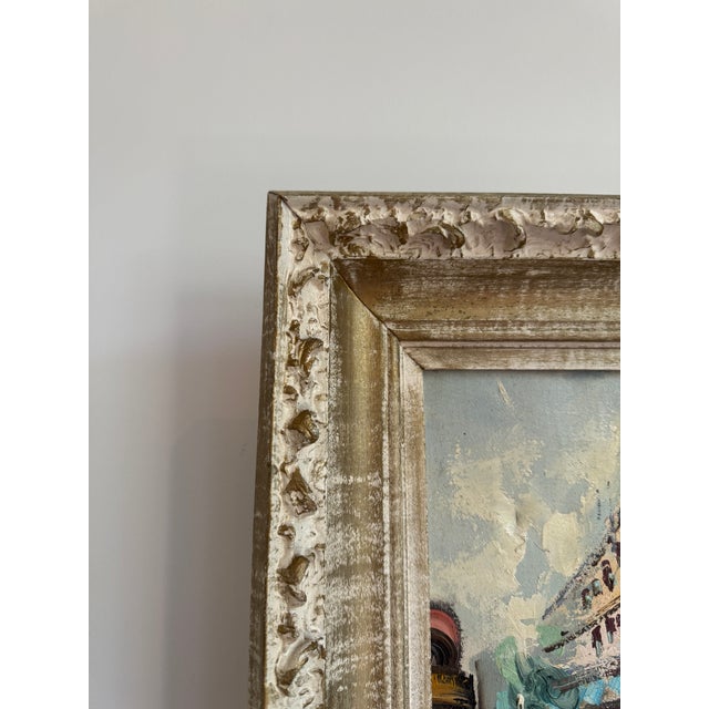 Mid 20th Century Framed Parisian Street Scene Oil Painting by Antonio ...