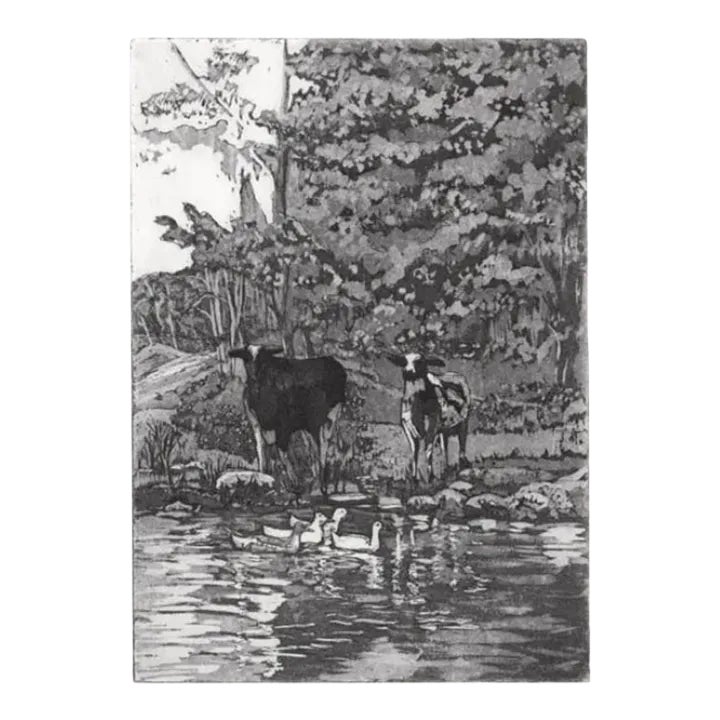 Marcia Davis Across the Pond Etching and Aquatint | Chairish