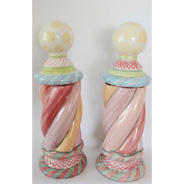 1990s Mackenzie Childs Ceramic Modular Shelf Pieces- Set of 4 | Chairish