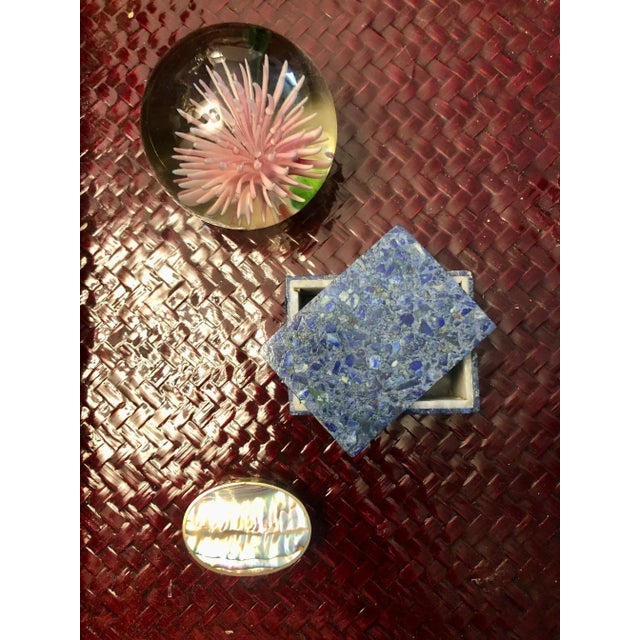 Afghan Traditional Lapis Lazulli Stone Trinket Box With Lid | Chairish