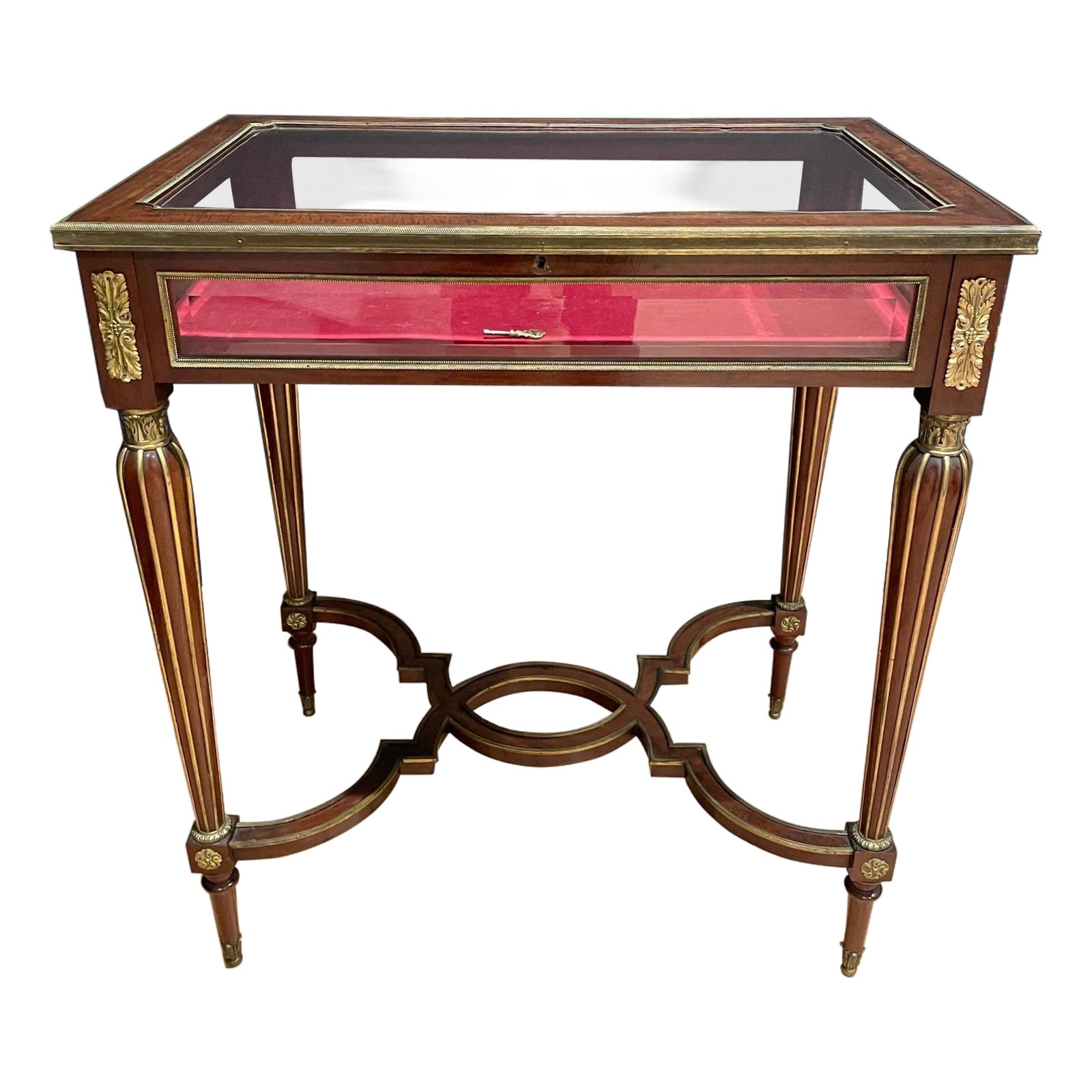 Late 19th Century 19th Century Louis XVI Gilt Bronze Mounted Vitrine ...