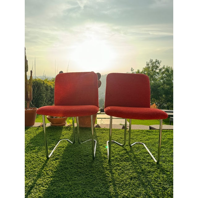 1970s Dia Upholstered Dining Chairs- a Pair | Chairish