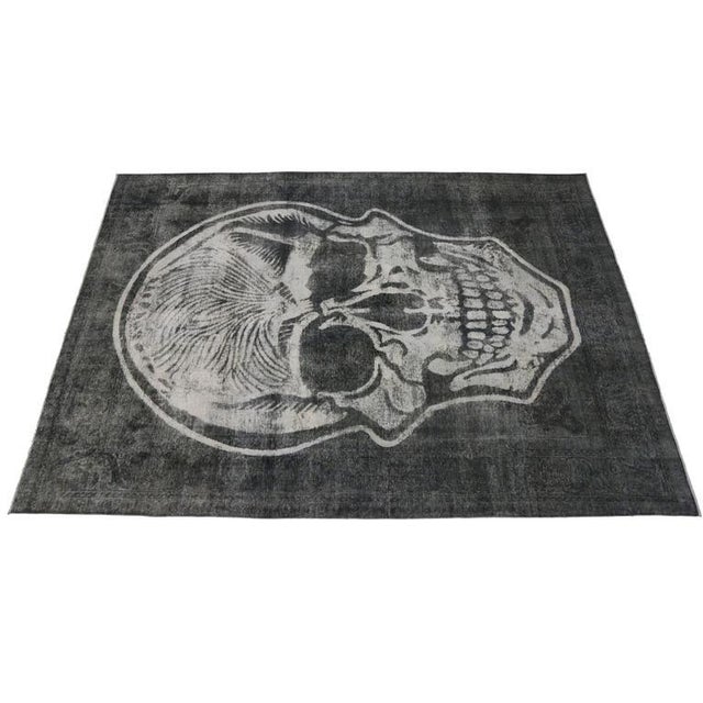 Distressed Vintage Skull Steampunk Style Area Rug Inspired by Alexander ...