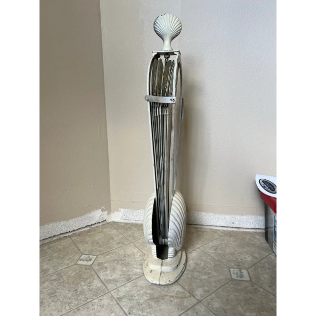 Vintage Foldable Shell Fireplace Shade | Chairish