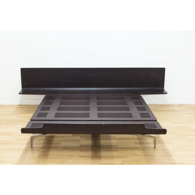 2000s Alias Legnoletto Double Queen Bed With Attached End Tables | Chairish