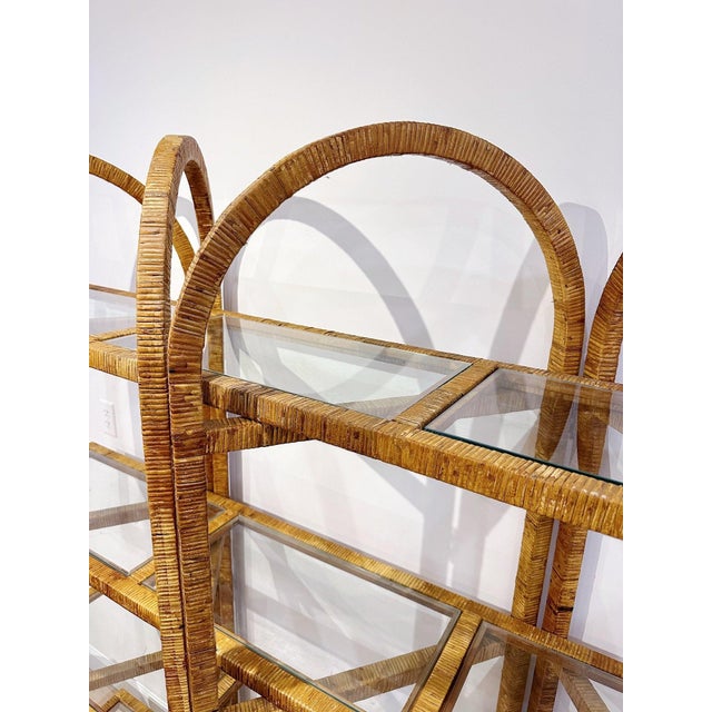 Rattan Wrapped Folding Shelf | Chairish