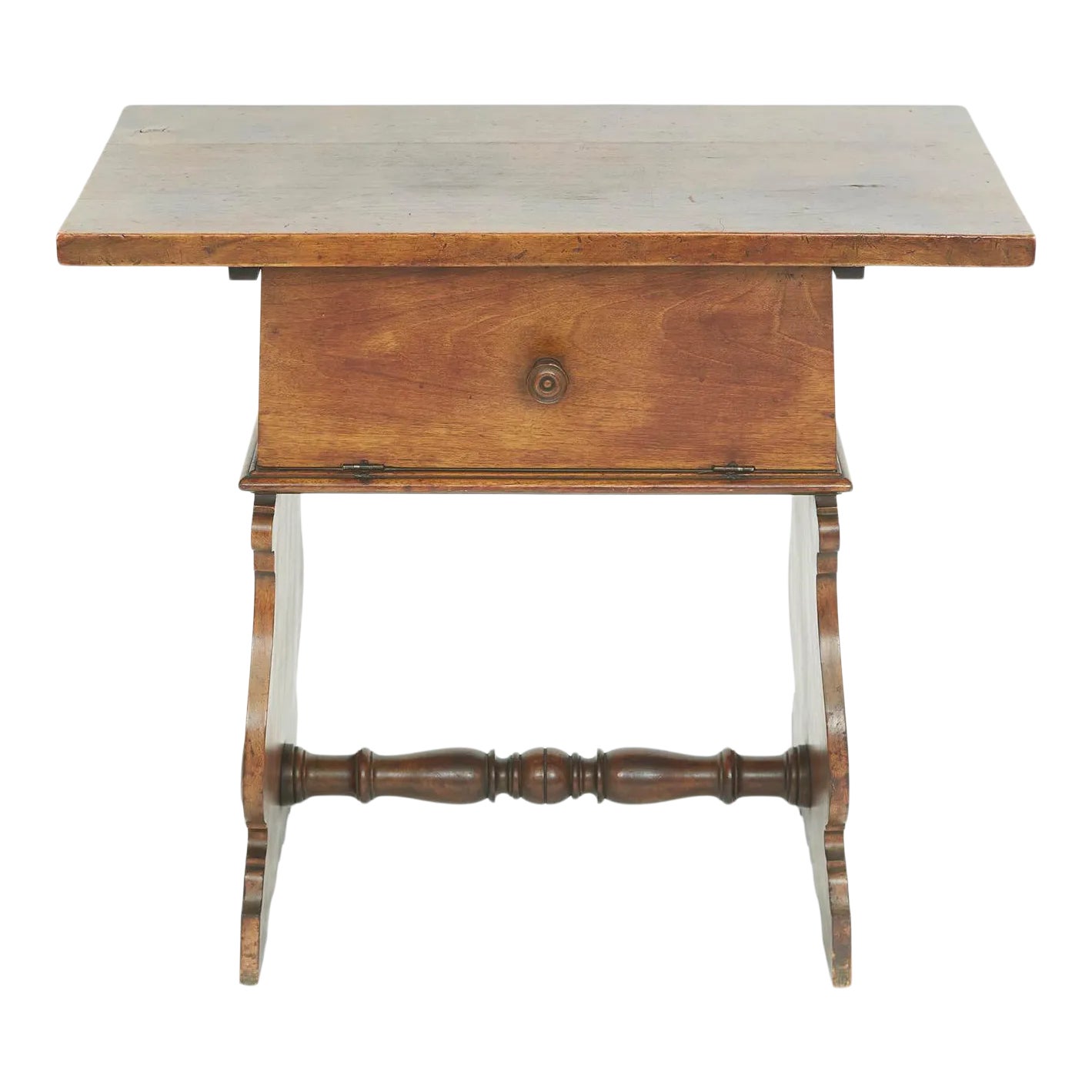 19th Century Traditional Walnut Writing Table | Chairish