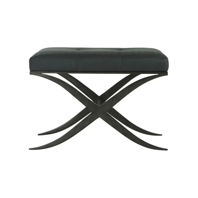 Mid Century Style X Frame Stool | Chairish