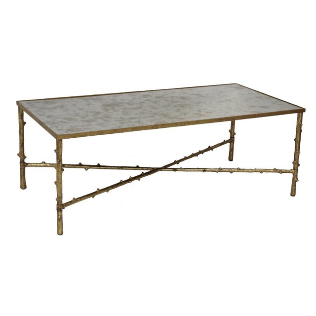 Glostrup Rectangular Accent Coffee Table with Mirrored Top | Chairish