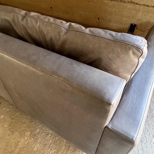 2000s Modern Gray Leather Sofa Pierson Room & Board | Chairish