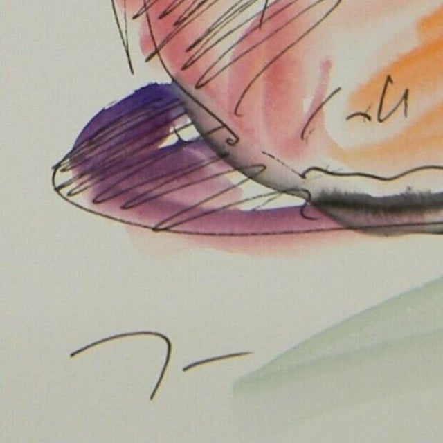 Jose Trujillo Original Expressionism Apple Still Life Watercolor ...