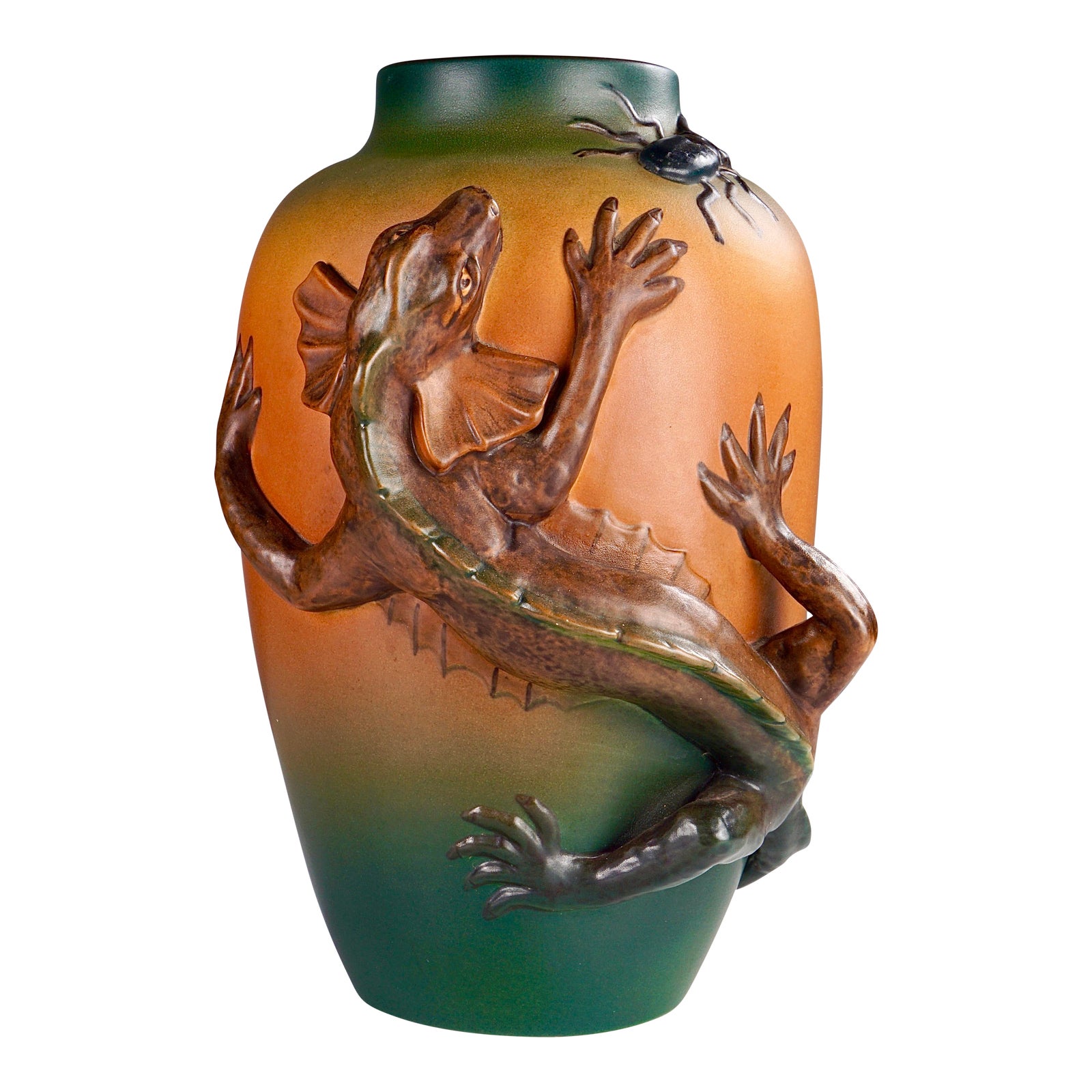 1910s Art Nouveau Danish Lizard Vase by Lauritz Jensen for P. Ibsens ...