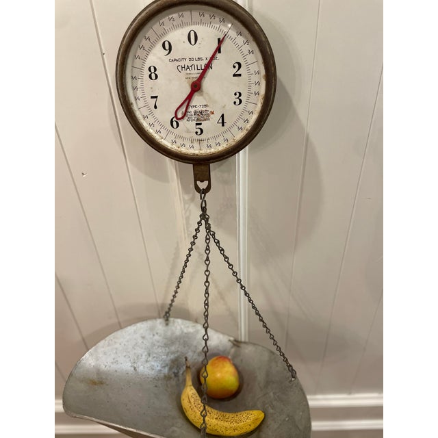 Mid 20th Century Chatillon Hanging 10 Lb. Mercantile Scale With ...