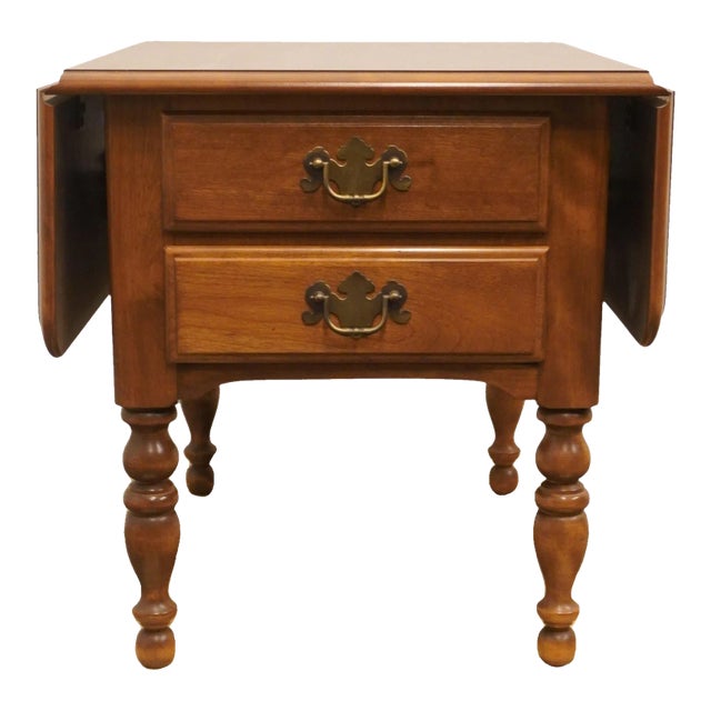 Ethan Allen Heirloom Nutmeg Maple Colonial Early American 37" Accent ...