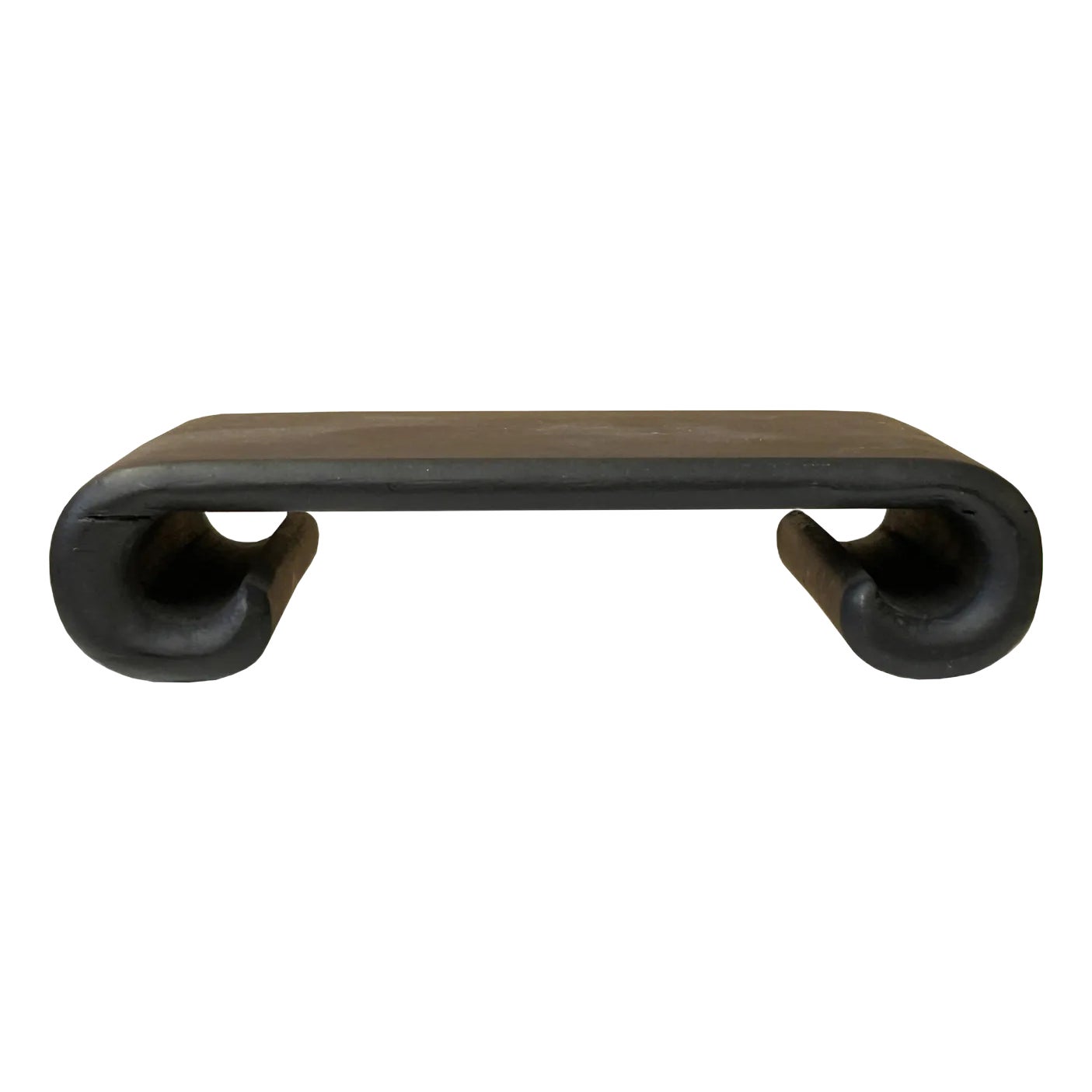 5" Matte Black Wood Scroll Legs Rectangular Display Stand Riser Easel ...