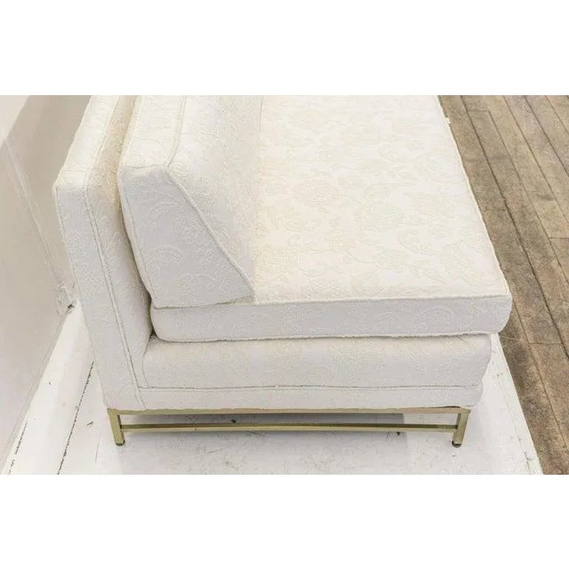 Paul McCobb Mid-Century Modern White Two-Part Sectional Sofa, Brass ...