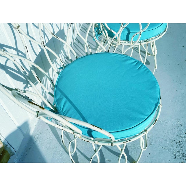 Vintage Metal Loop Patio Chairs - Set of Four | Chairish