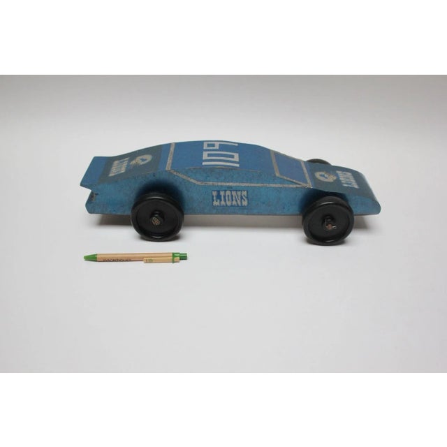 Vintage Hand-Crafted Wooden Moderl Car With Detriot Lions Graphics ...