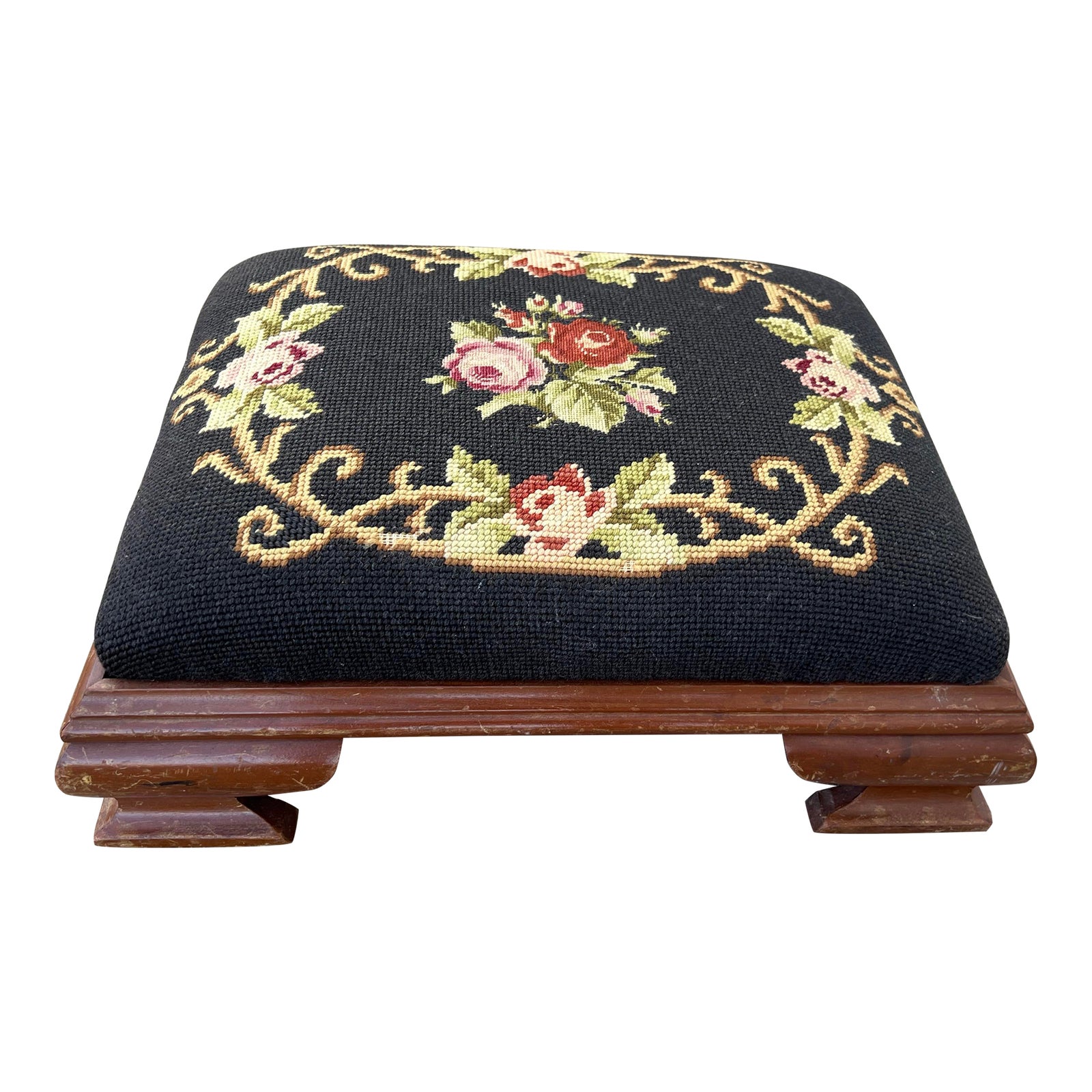 Late 19th Century Antique Empire Mahogany Short Footstool With Bracket ...