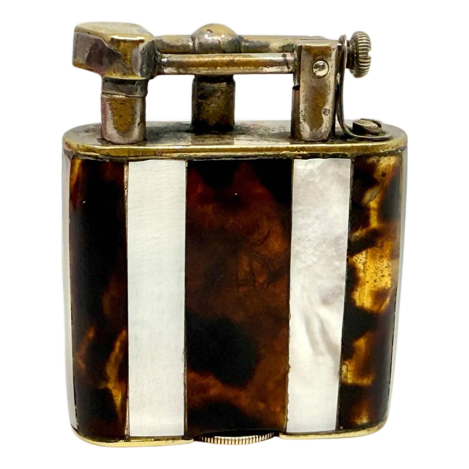 Rare 1920’s Dunhill Unique Lighter Mother of Pearl and Horn Lift Arm ...