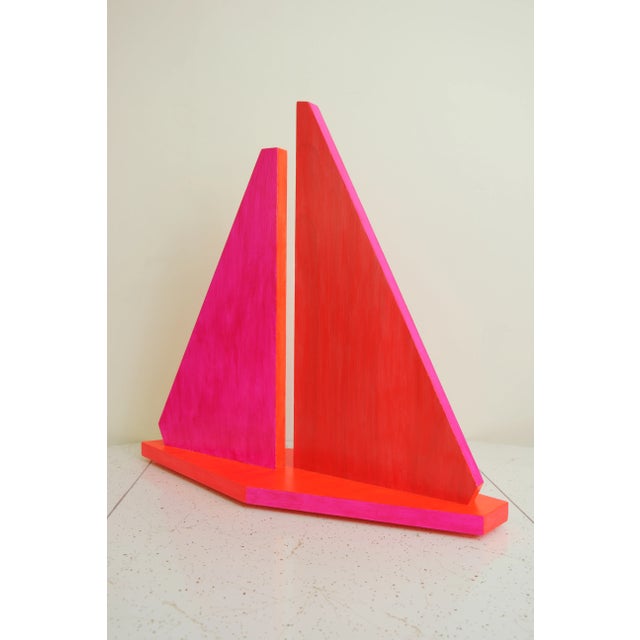 Contemporary Abstract Sailboat Sculpture | Chairish