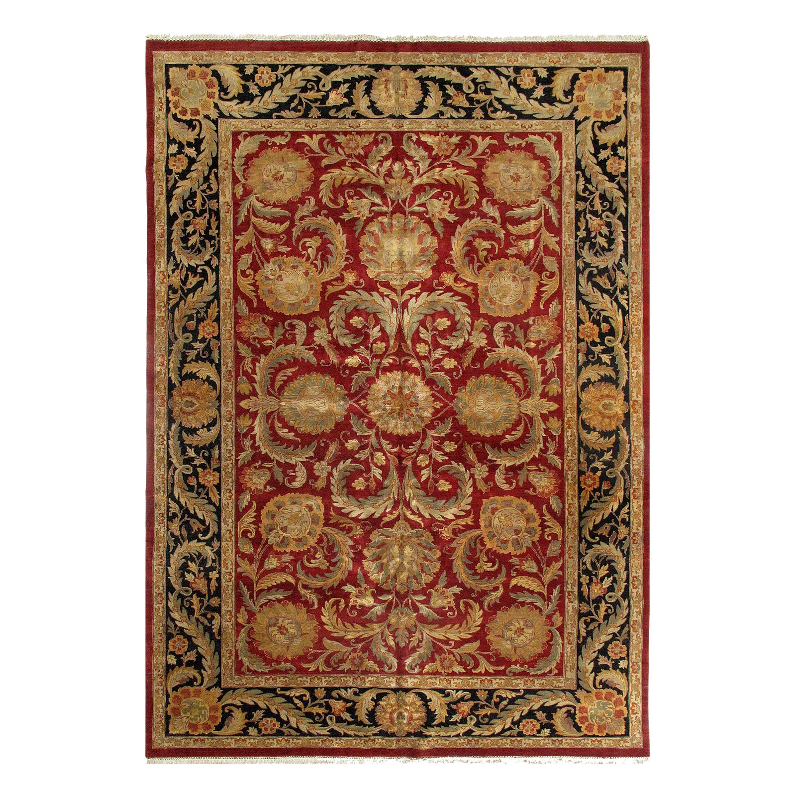 Pasargad Indo Agra New Zealand Wool Rug - 12′ ×17′10" | Chairish