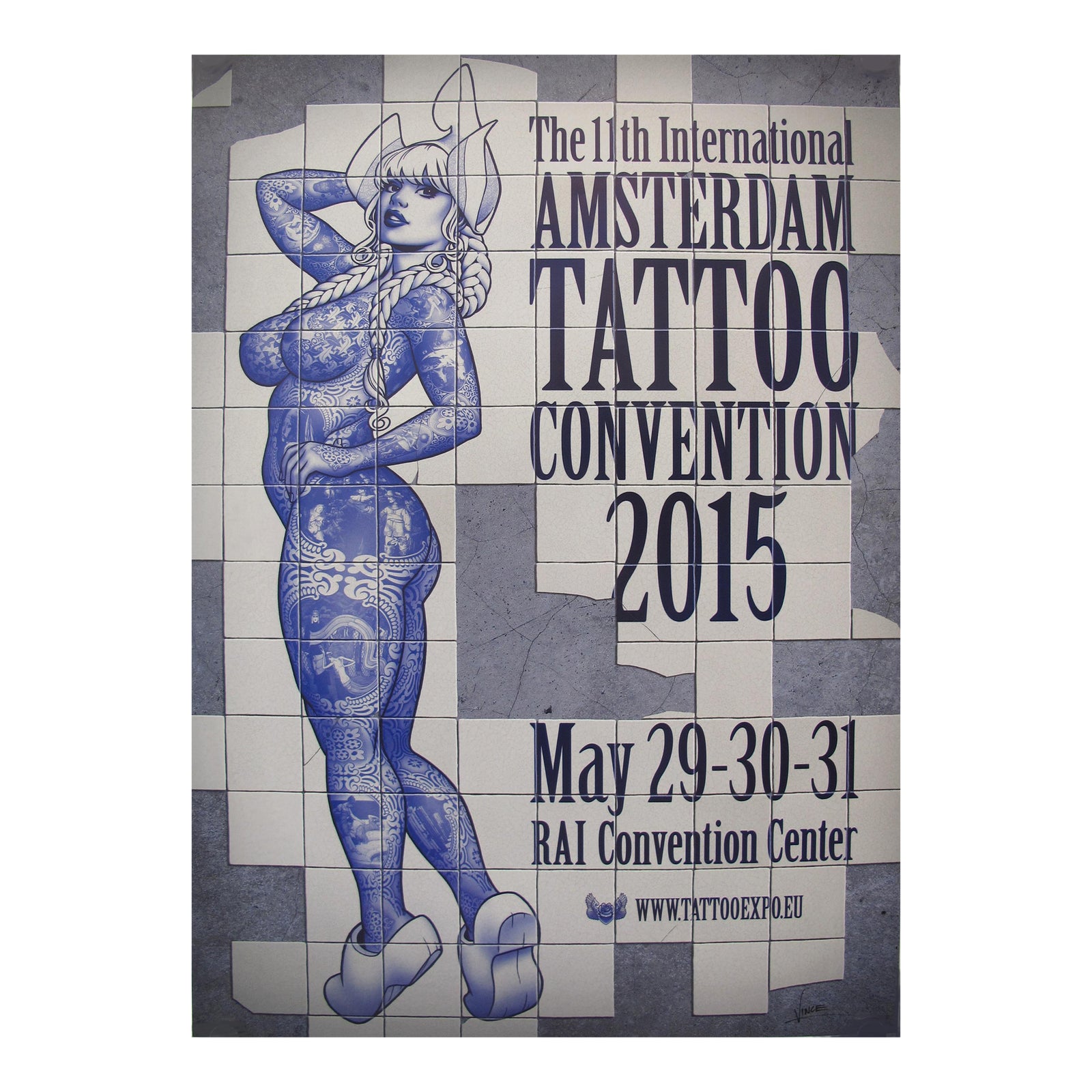 2015 Dutch Poster, Amsterdam International Tattoo Convention - Vince ...