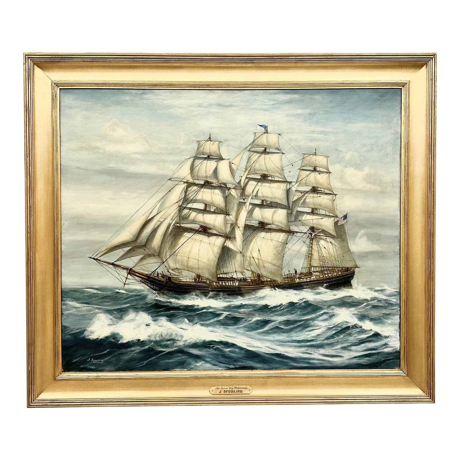 Early 20th Century The Salem Ship Formosa, Oil Painting by John (Jack ...