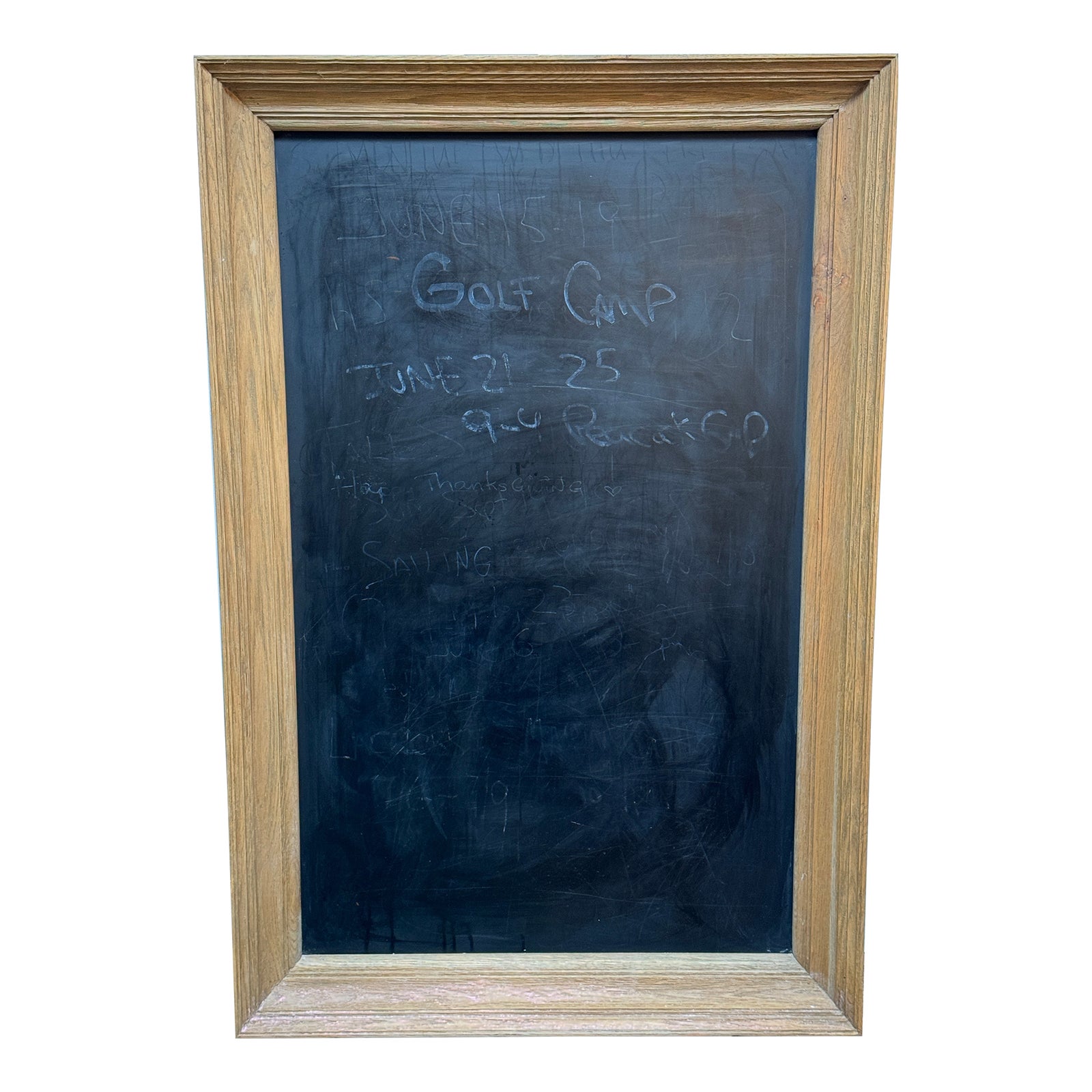 Restoration Hardware Oak Framed Bulletin Board | Chairish