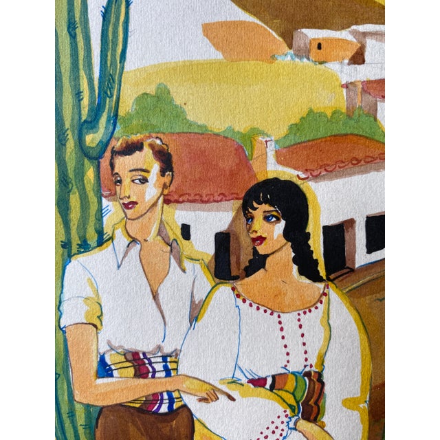 1930s Clifford Thompson South American Figural Painting | Chairish