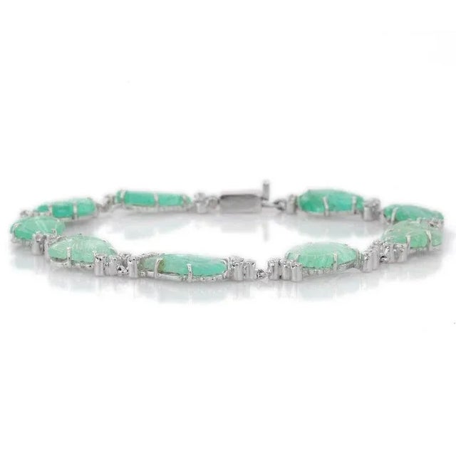 raw emerald bracelet
