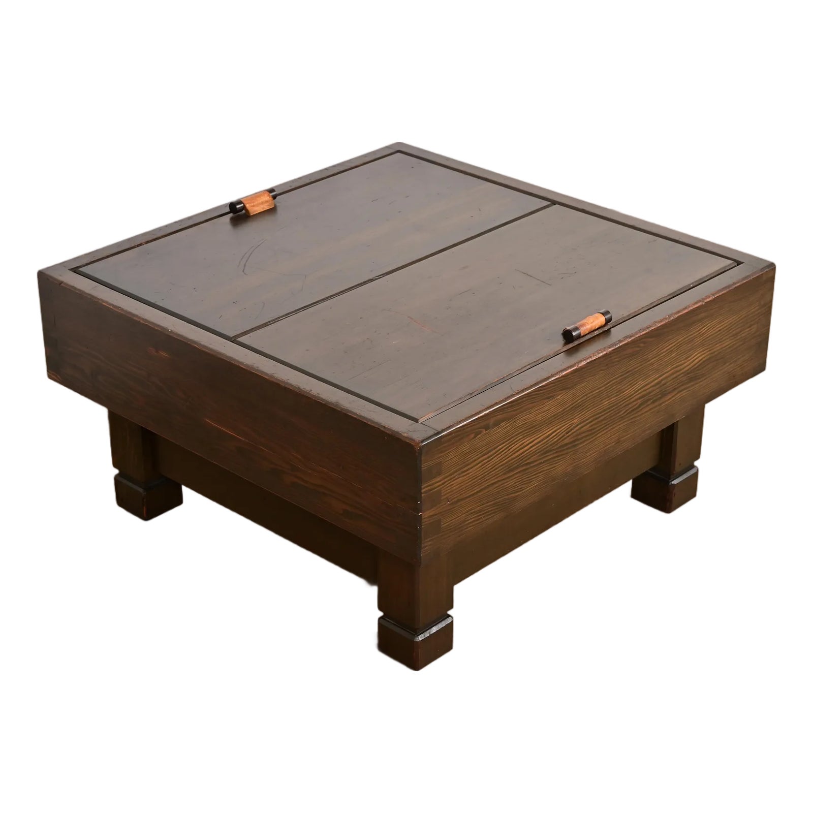 Klaus Rausch Mid-Century Brutalist Geometric Storage Coffee Table ...