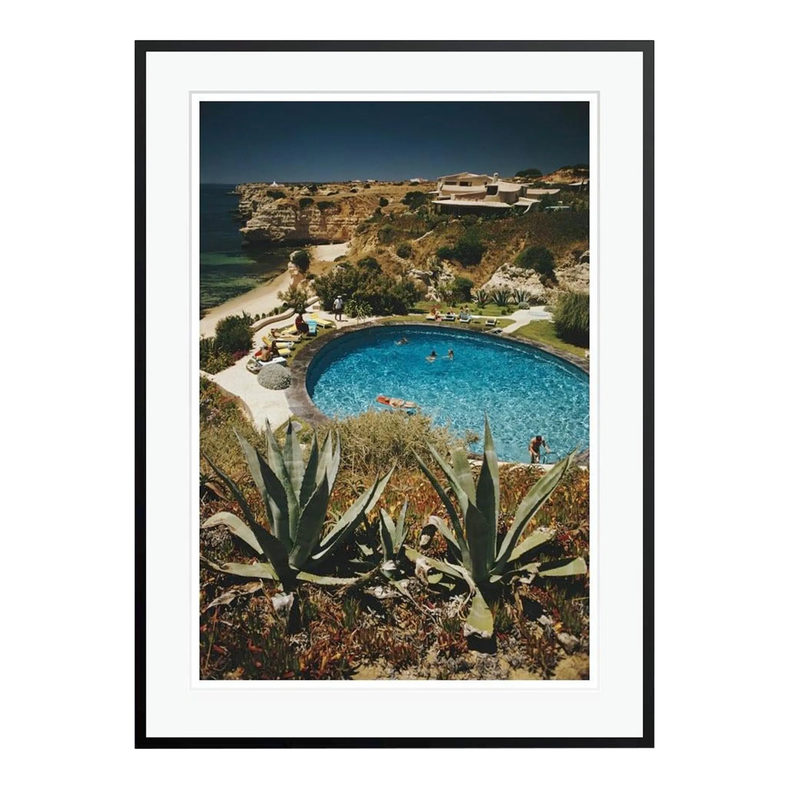 Algarve Hotel Pool 1970 by Slim Aarons Framed C-Print Photograph | Chairish
