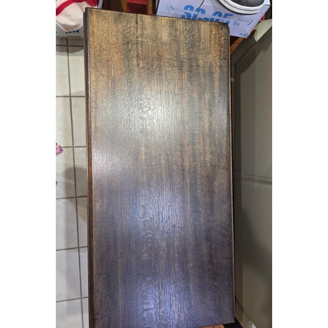 Antique Oak Gateleg Drop-Leaf Table With Barley Twist Legs | Chairish