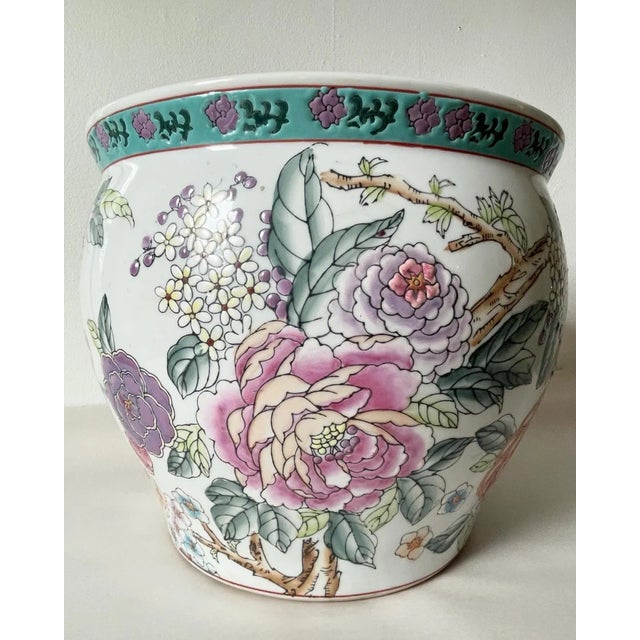 Vintage Asian Fishbowl/ Cachepot | Chairish