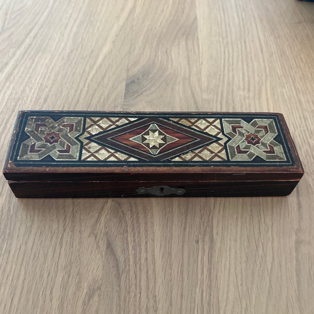 Antique Pencil Box With Surprise Contents Vintage Pens | Chairish