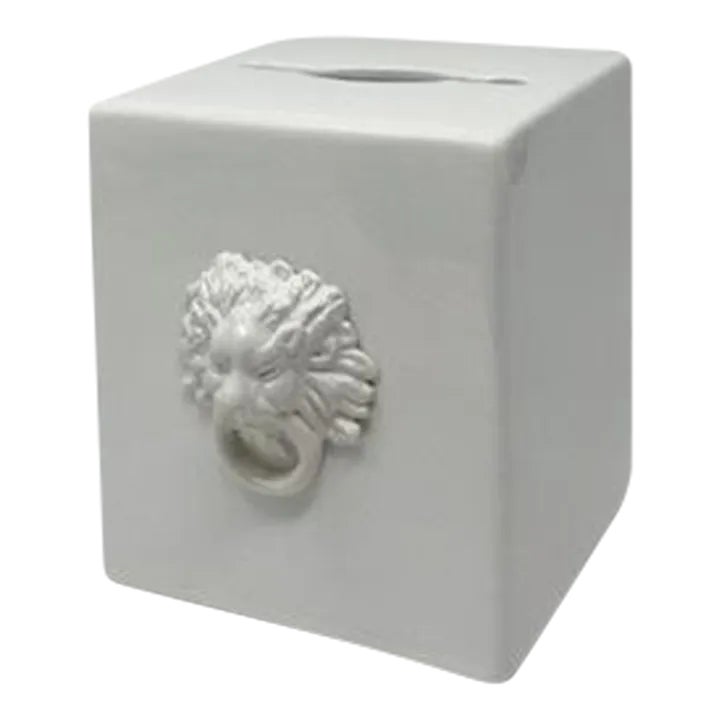 21st Century Italian Ceramic Tissue Box by The Mane Lion | Chairish