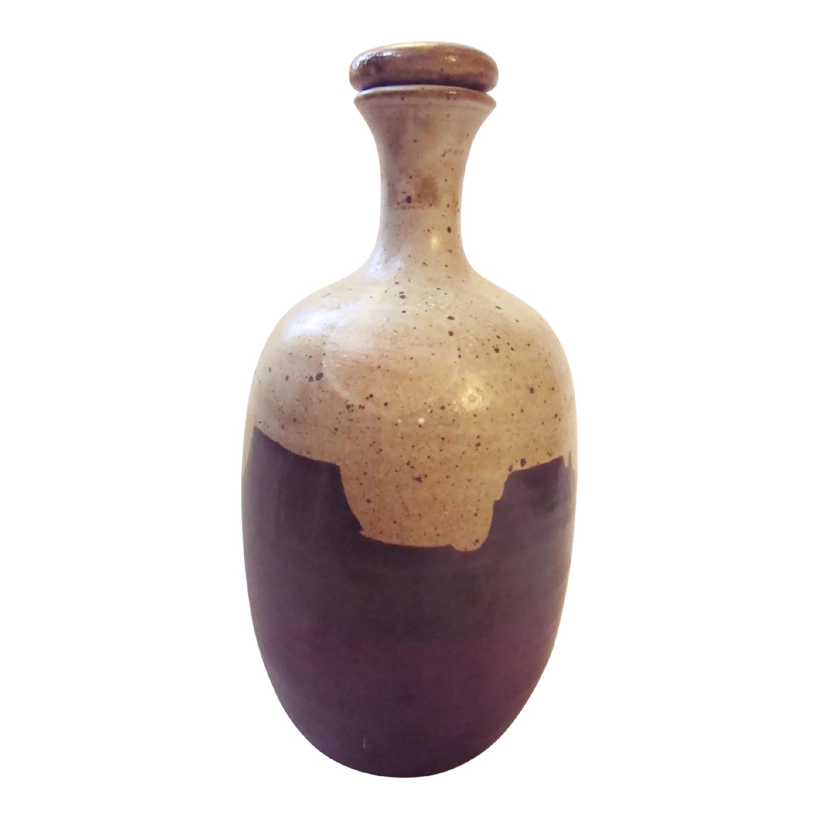 Mid Century Art Pottery Decanter, Signed "Richards" | Chairish