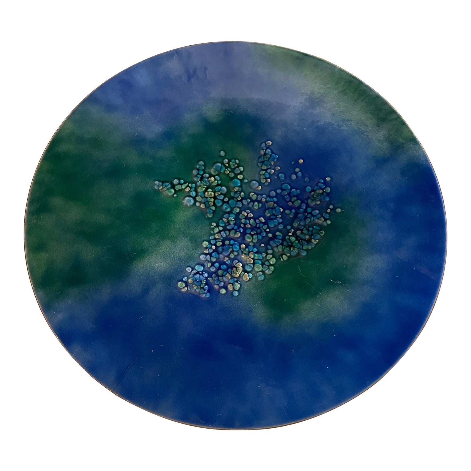 Large Vintage Enamel Over Copper Bowl by Bovano | Chairish