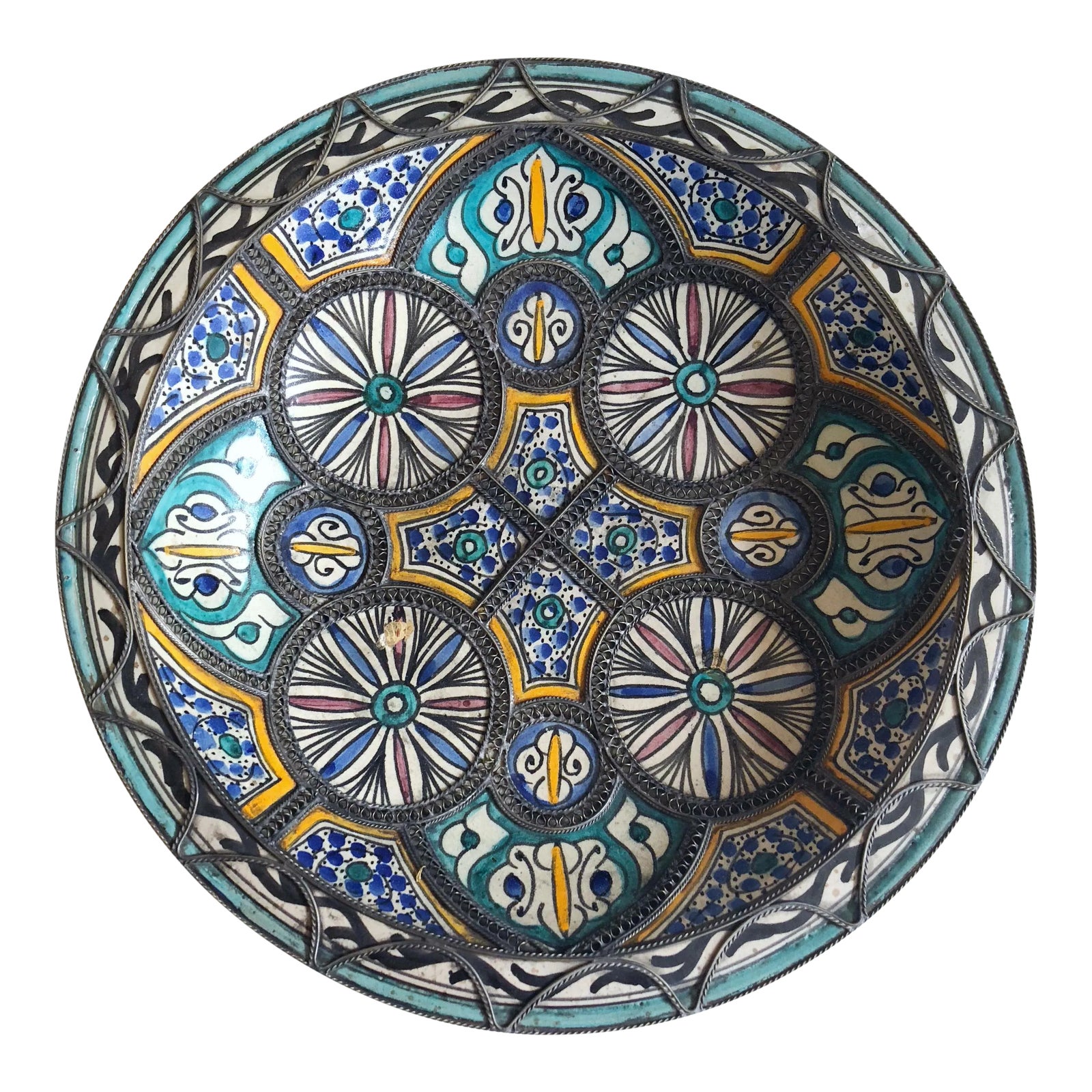 Moroccan Handcrafted Ceramic Bowl | Chairish
