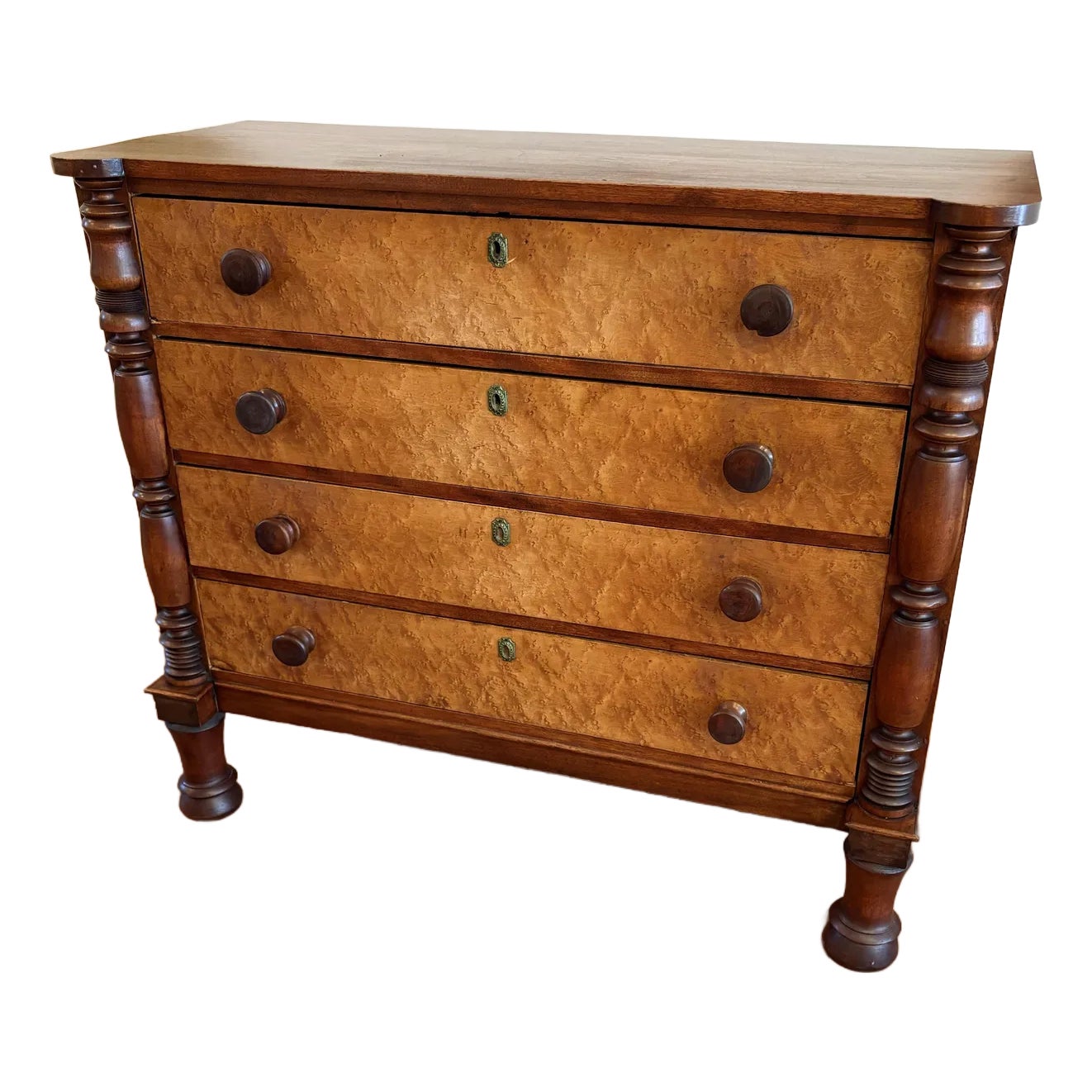Antique American Chest of Drawers With Birdeye Maple Drawer Fronts ...