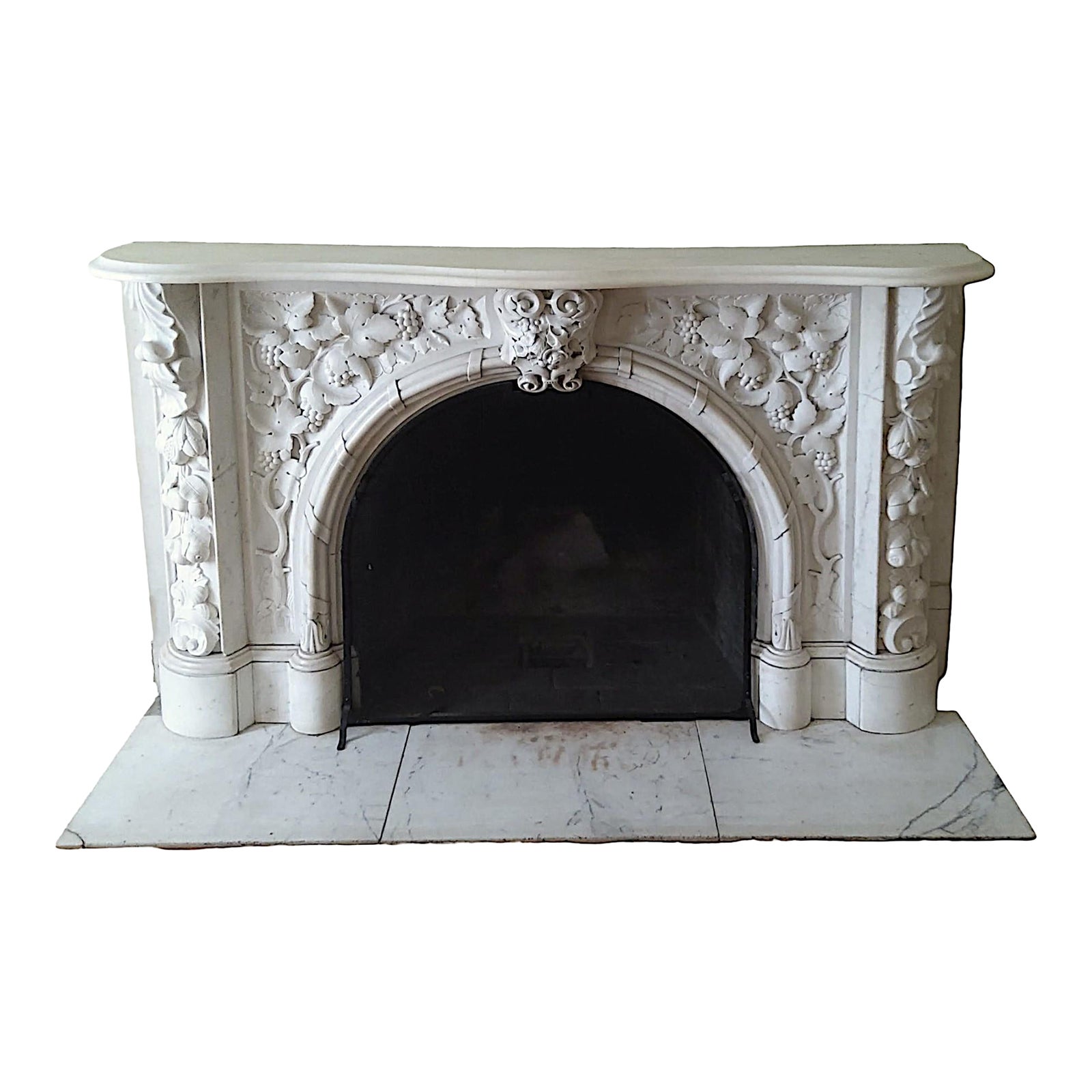 old marble fireplace