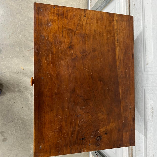 Antique Bobbin Leg Cherry Wood One Drawer Primitive Drink / Side / Work ...