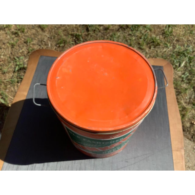 1970s Old Fashioned Hammond's Container Orange, Tin | Chairish