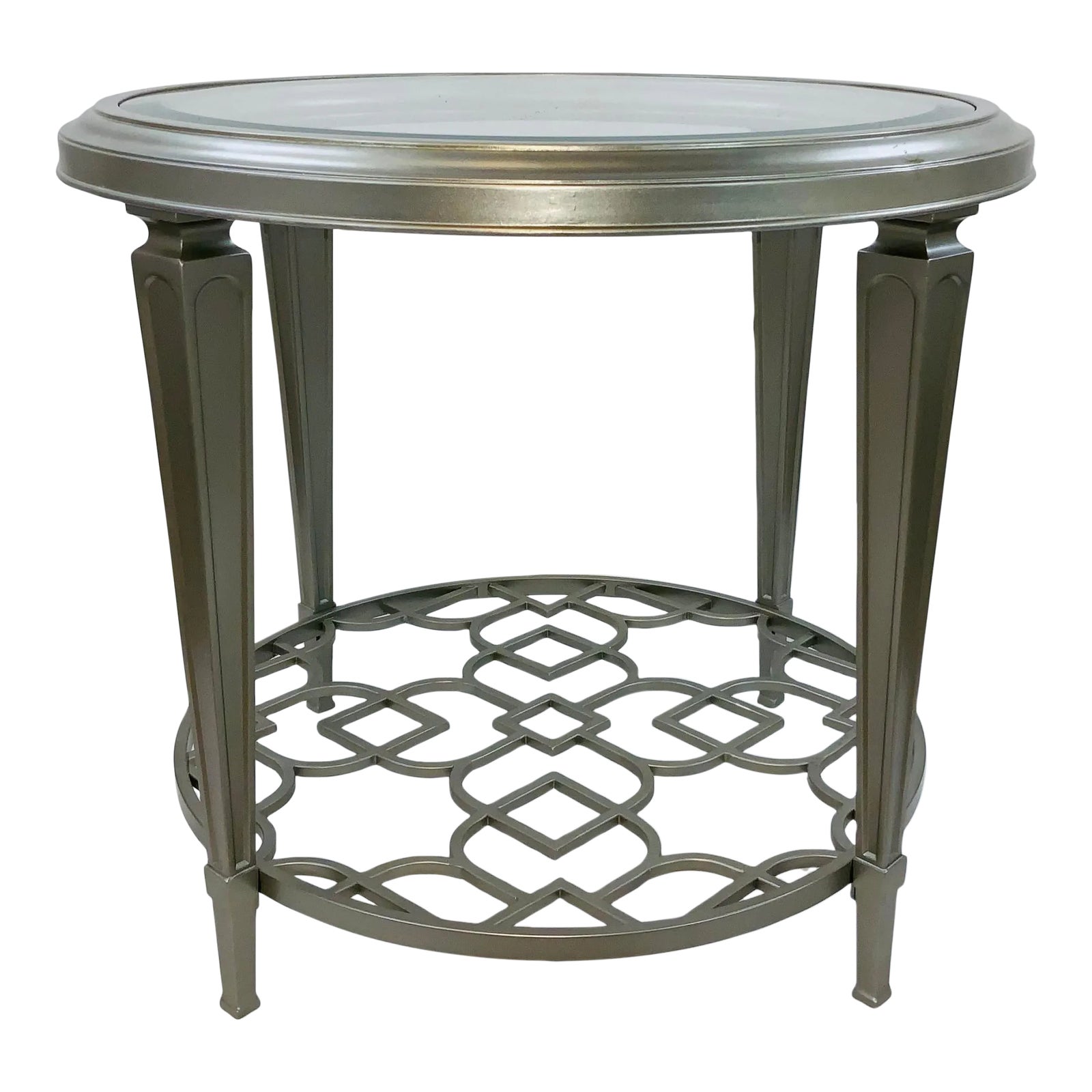 Caracole Modern Silver Finished End Table | Chairish
