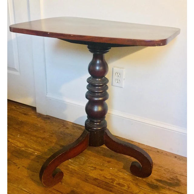 19th Century Early American Mahogany Side Table | Chairish