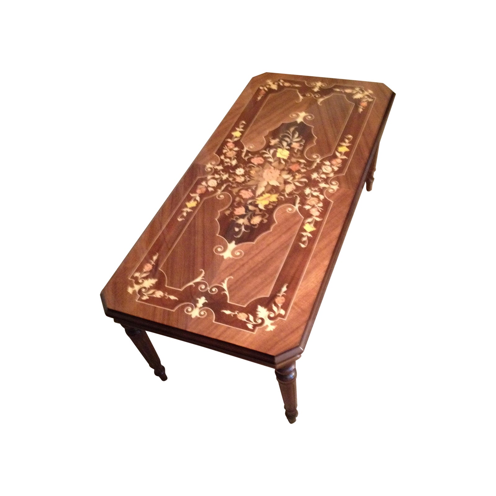Vintage Italian Inlay Coffee Table | Chairish