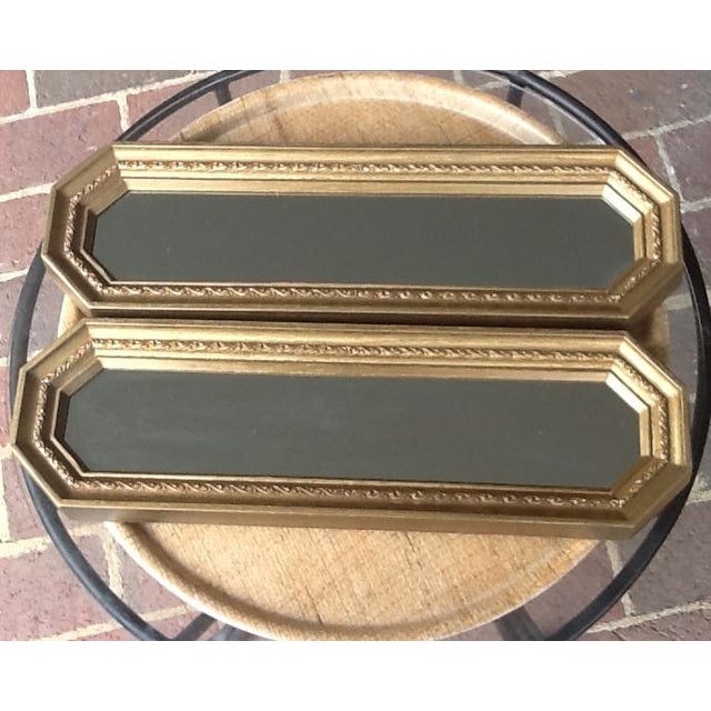 Vintage 1970's Homco Gold Tone Mirrors - a Pair | Chairish