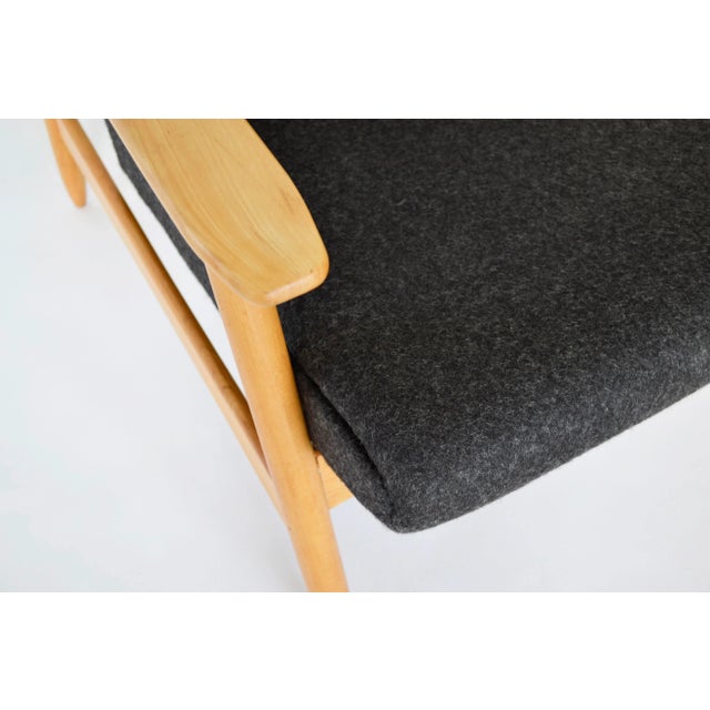 Set of Beech & Felt Armchairs by Valerija Ema Cukermaniene for Vilnius ...